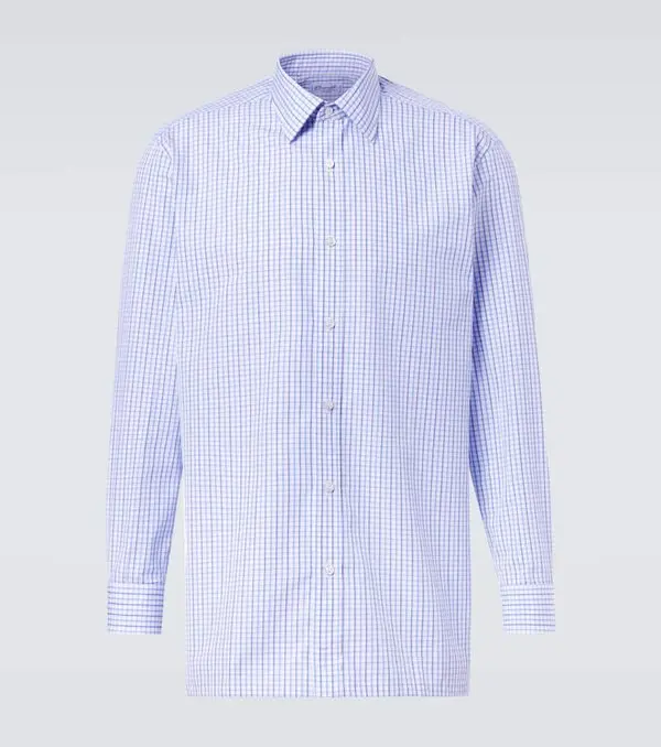 Charvet Checked Cotton Poplin Shirt