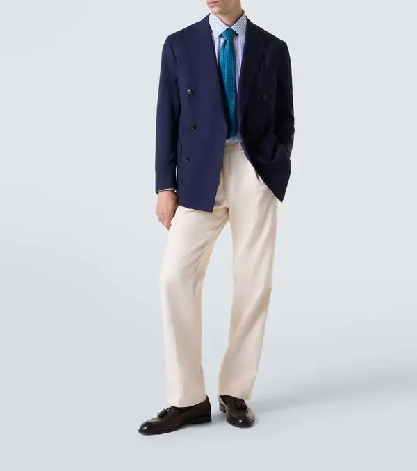 Charvet Checked Cotton Poplin Shirt