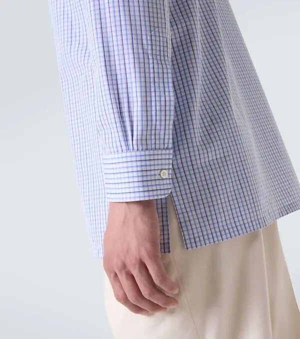 Charvet Checked Cotton Poplin Shirt