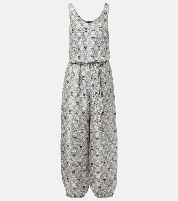 Loro Piana Nadia Printed Silk Shantung Jumpsuit - Multicoloured