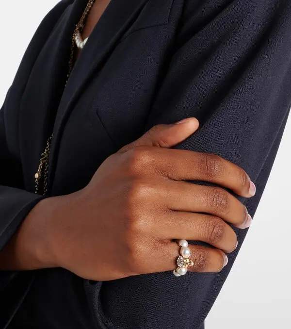 Alexander McQueen Skull Embellished Ring