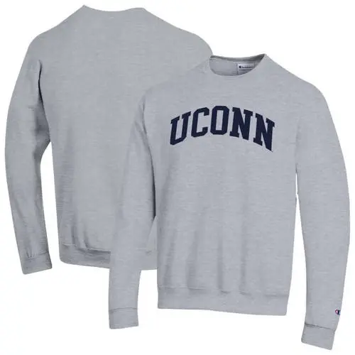 Champion Uconn Huskies Basic Arch Fleece Pullover Sweatshirt