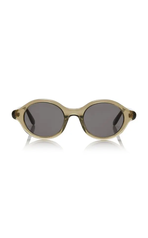Loewe Epsilon Slim Round-frame Sunglasses - Green