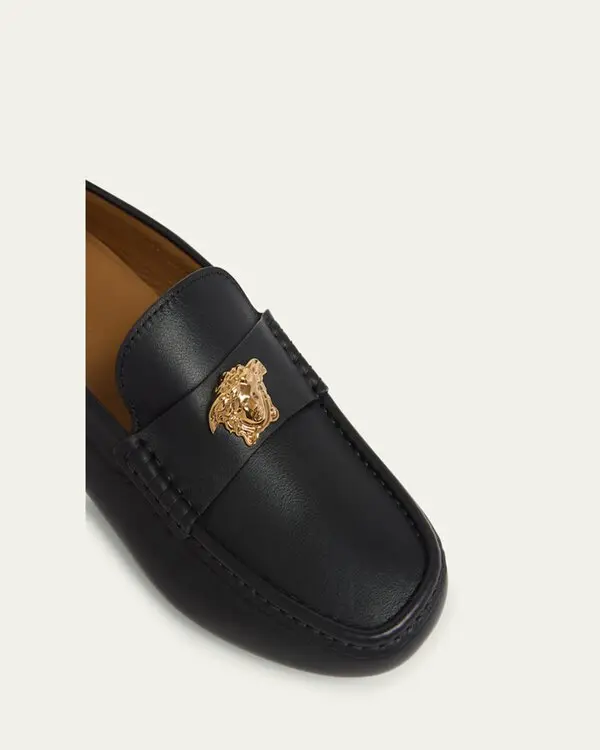 Versace Medusa Ornament Leather Drivers