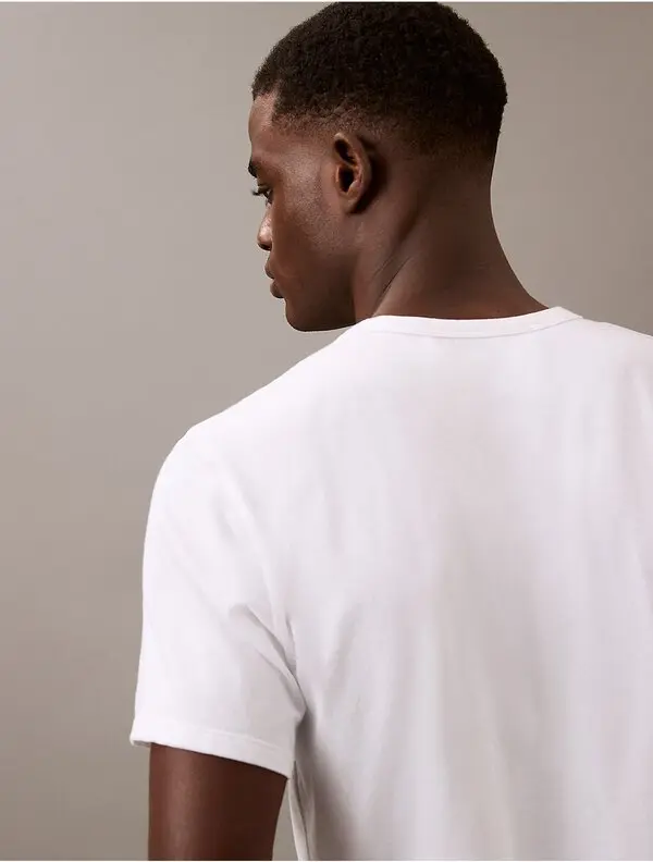 Calvin Klein Cotton Stretch Blend 3-pack Slim Fit Crewneck T-shirt - White