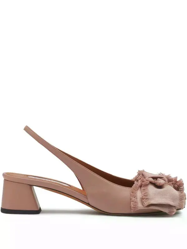 LANVIN Leather Slingback Pumps - Pink