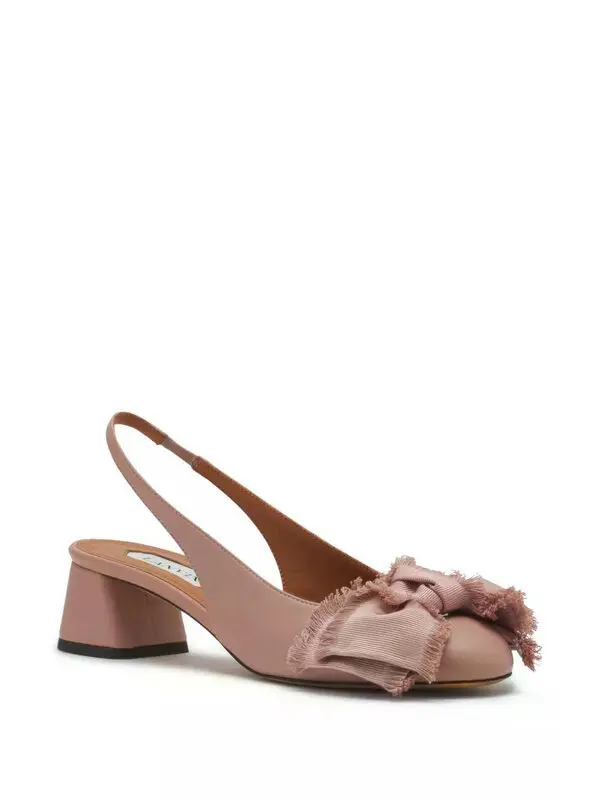 LANVIN Leather Slingback Pumps - Pink