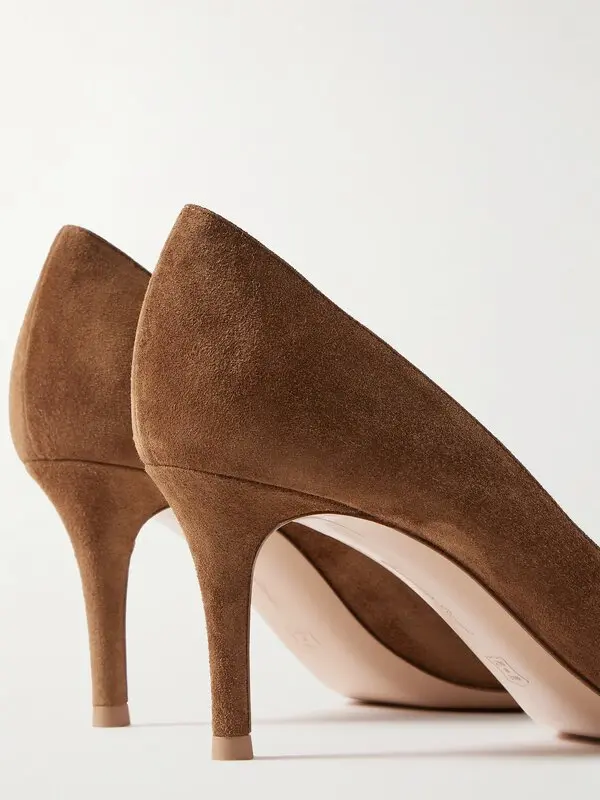 GIANVITO ROSSI 70 Suede Pumps - Brown