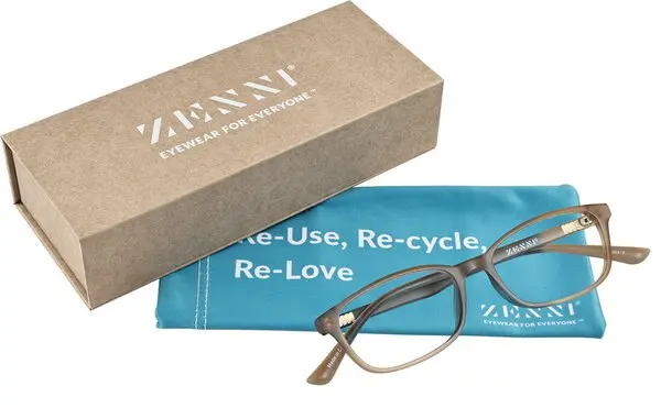 Zenni Rectangle Eyeglasses Full Rim Frame - Brown