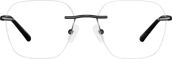 Zenni Geometric Rimless Eyeglasses - Black