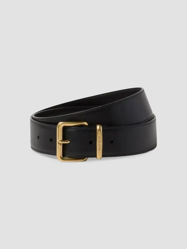 Miu Miu Leather Belt - Black