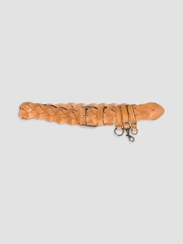 Miu Miu Leather Belt - Brown