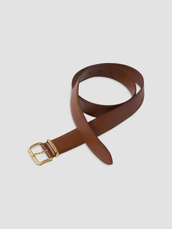Miu Miu Leather Belt - Light Brown
