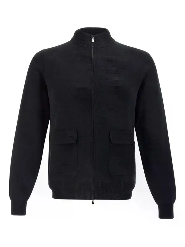 FILIPPO DE LAURENTIIS Zip-up Cardigan - Black