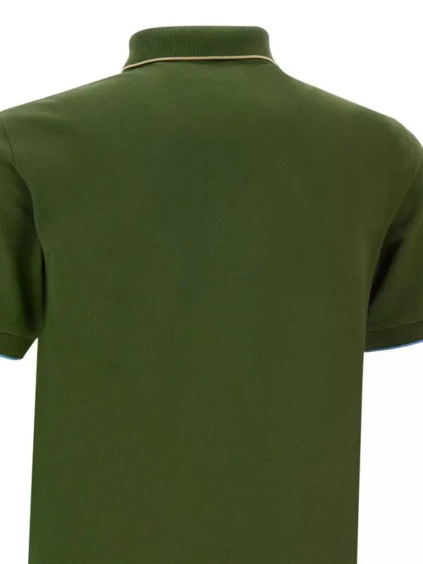SUN 68 Piqué Polo Shirt - Green