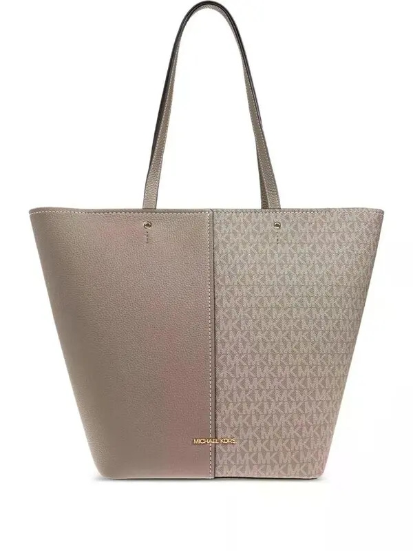 Michael Kors Logo-print Canvas Tote - Brown