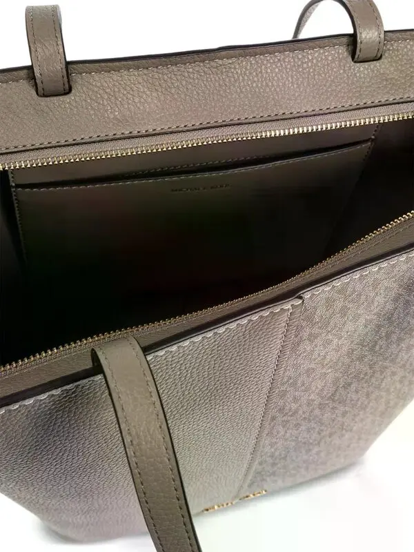 Michael Kors Logo-print Canvas Tote - Brown
