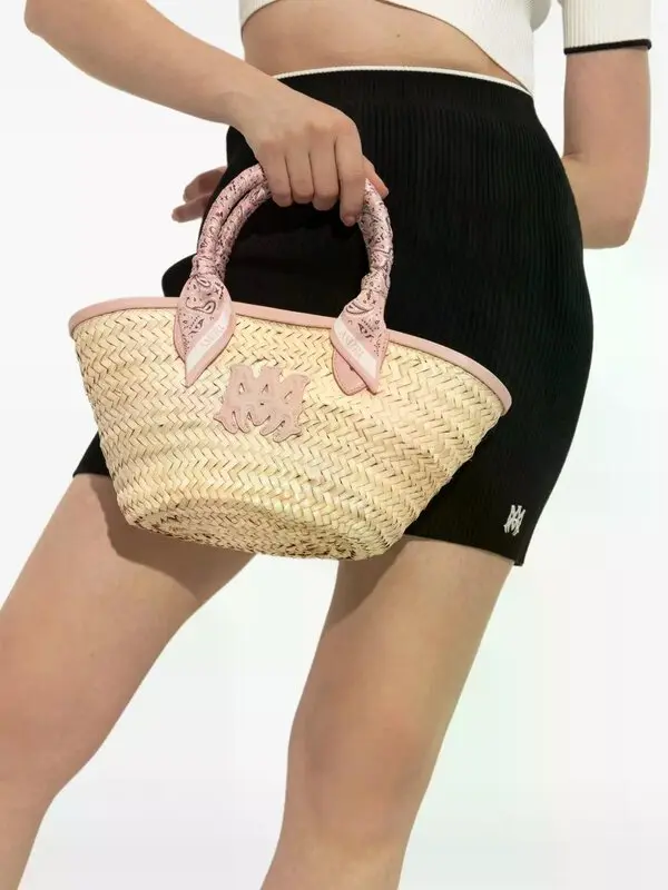 Amiri Woven Raffia Tote
