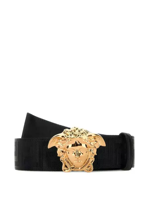 Versace La Medusa Leather Belt - Black