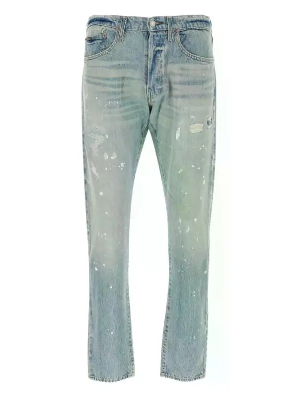 Polo Ralph Lauren Paint-splattered Straight Jeans - Blue