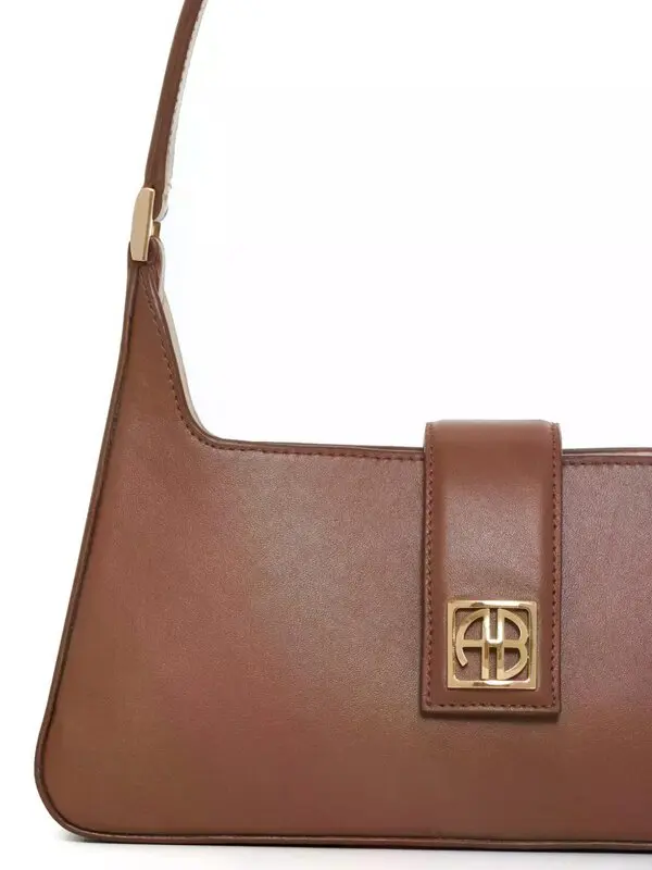 ANINE BING Lou Leather Shoulder Bag - Brown
