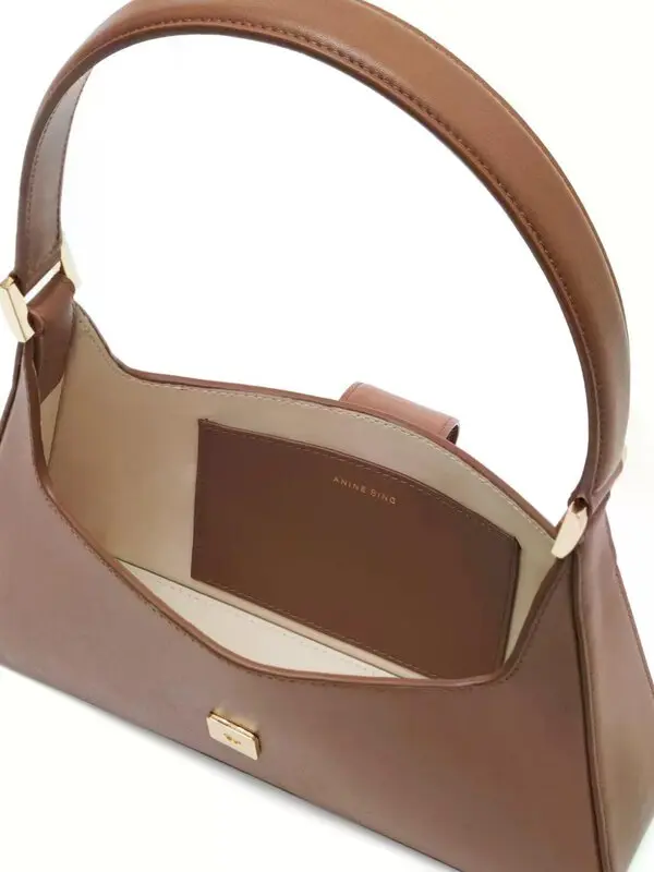 ANINE BING Lou Leather Shoulder Bag - Brown