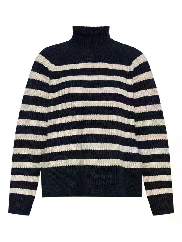 Munthe Striped Cotton-wool Blend Sweater - Blue
