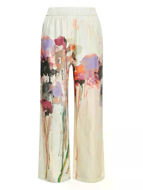 Munthe Floral-print Trousers - Neutrals