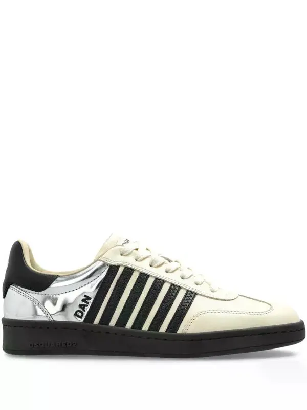 Dsquared2 Panelled Leather Sneakers - Neutrals