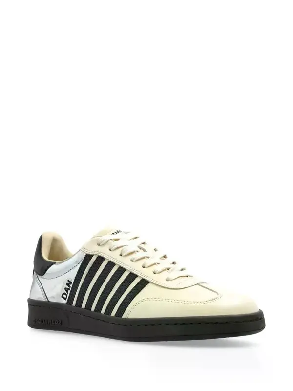 Dsquared2 Panelled Leather Sneakers - Neutrals