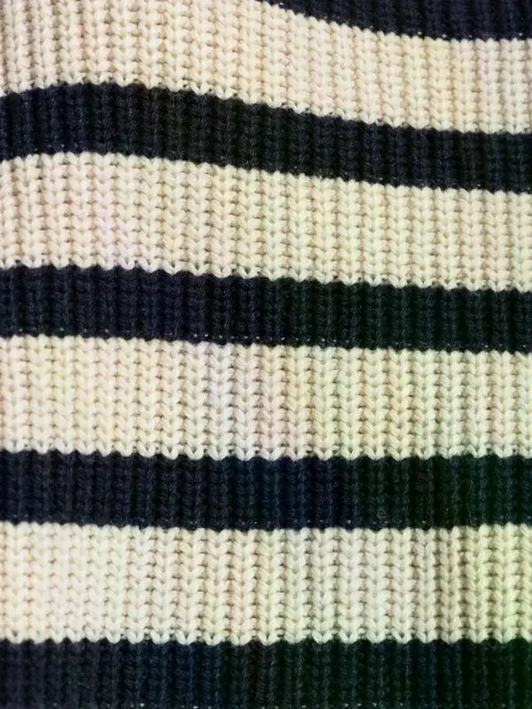 Munthe Striped Turtleneck Sweater - Neutrals