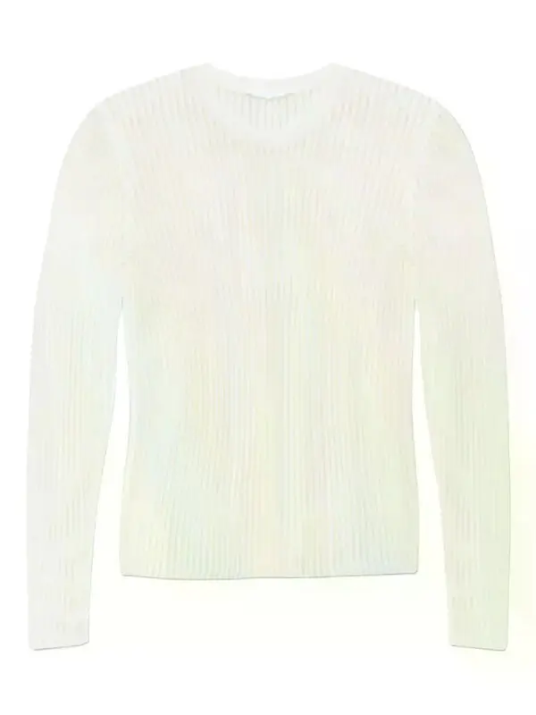 Helmut Lang Ribbed Long-sleeve Top - Neutrals