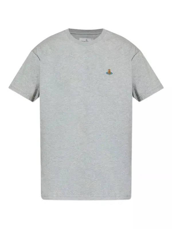 VIVIENNE WESTWOOD Embroidered Logo T-shirt - Grey