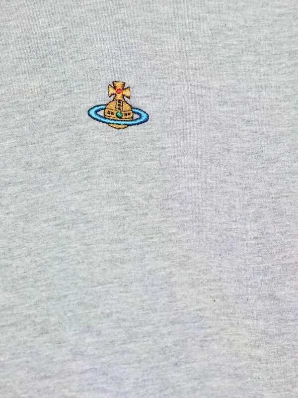 VIVIENNE WESTWOOD Embroidered Logo T-shirt - Grey