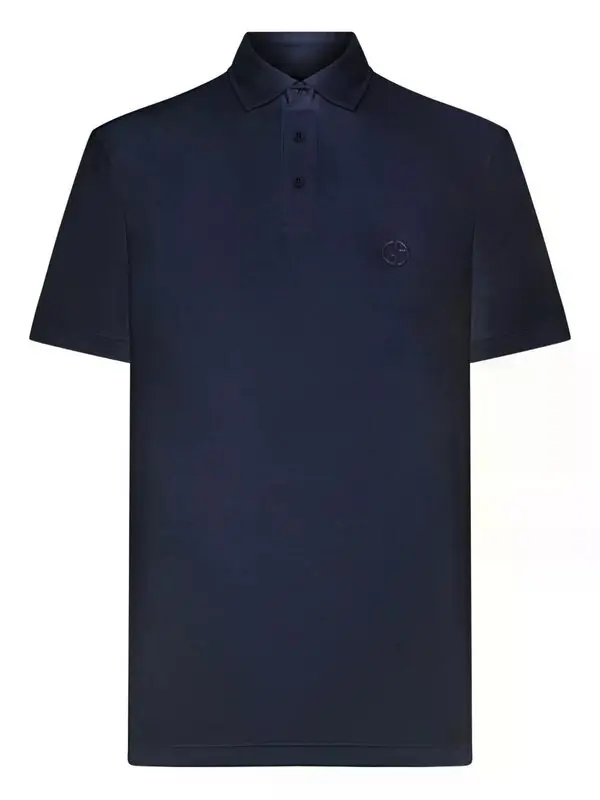 Giorgio Armani Cotton Polo Shirt - Blue