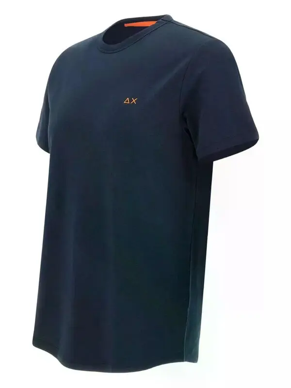 SUN 68 Logo-embroidered T-shirt - Blue