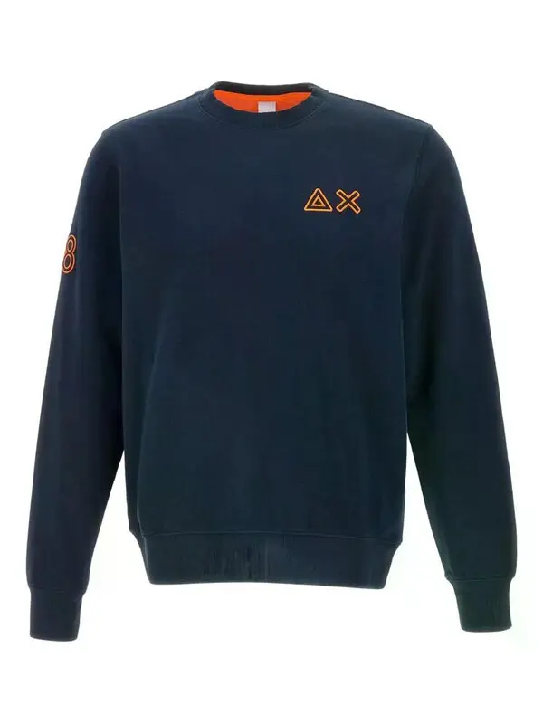 SUN 68 Logo-embroidered Sweatshirt - Blue