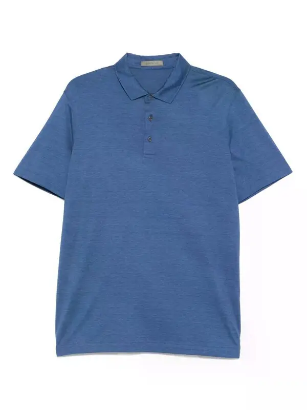 Corneliani Short Sleeve Polo Shirt - Blue
