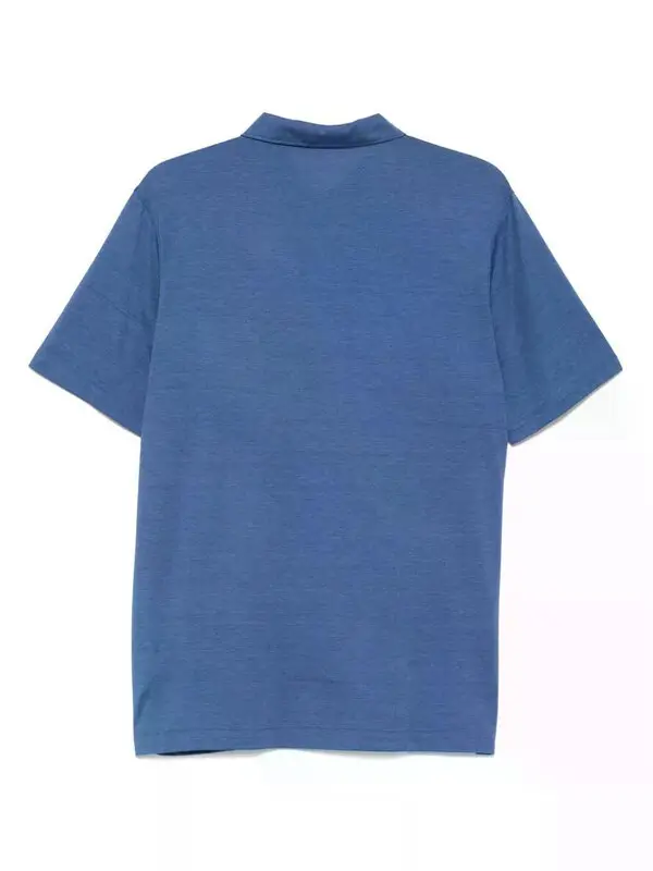 Corneliani Short Sleeve Polo Shirt - Blue