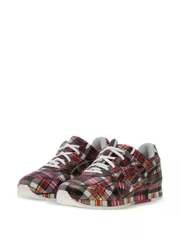 Comme Des Garçons Plaid-pattern Sneakers - Red