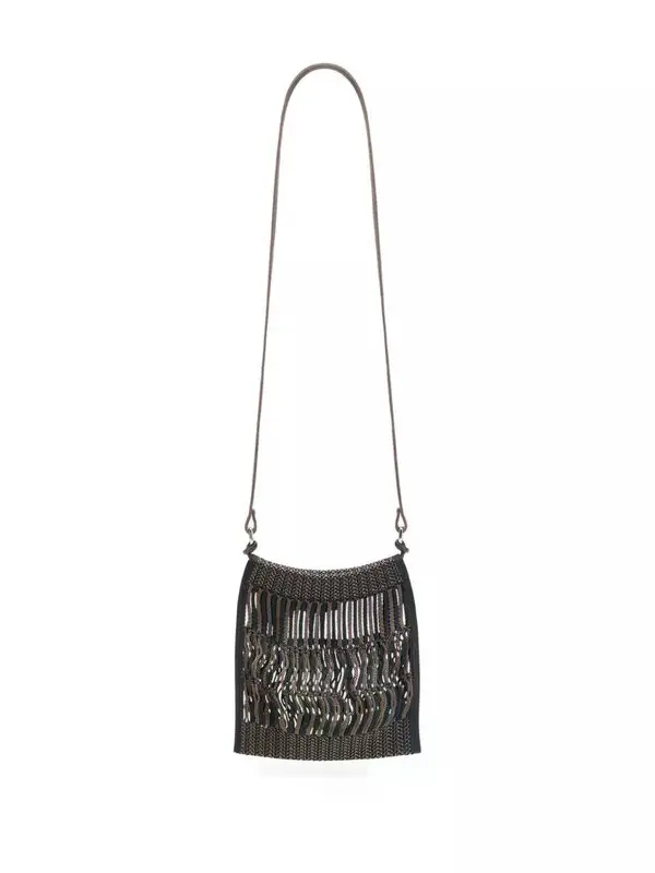 LEMAIRE Mini Crossbody Filt Net Bag - Brown