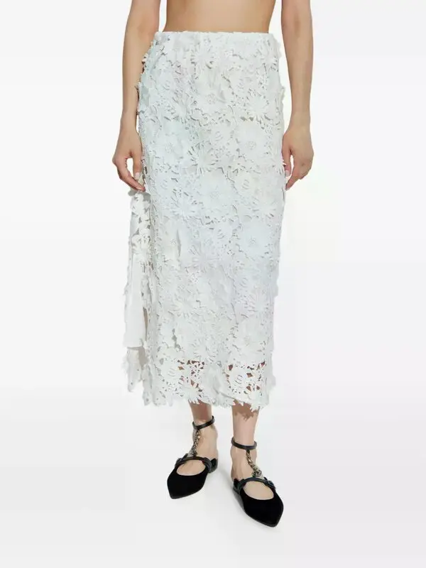 Munthe Floral-lace Midi Skirt