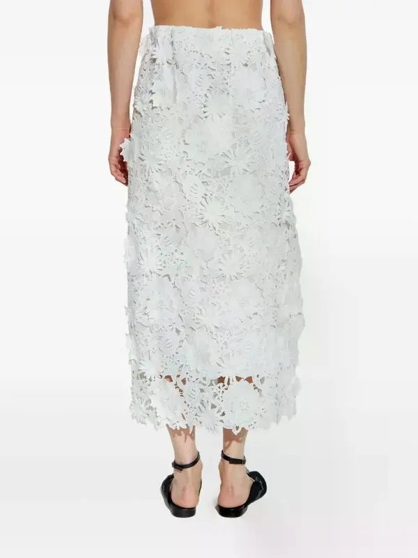 Munthe Floral-lace Midi Skirt