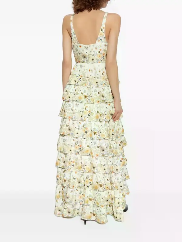 Munthe Floral-print Tiered Dress - White