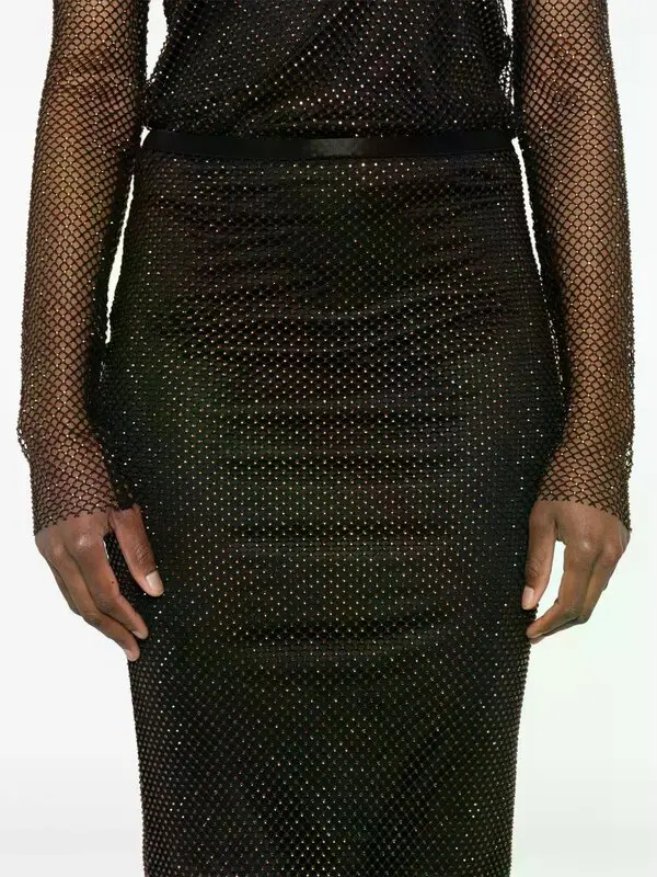 Sportmax Crystal-embellished Midi Skirt