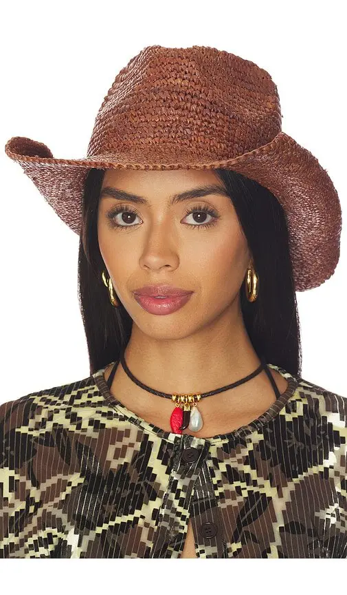 NIKKI BEACH Diano Cowboy Hat - Brown