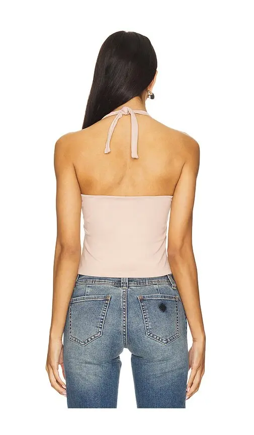 Susana Monaco Gathered Tie Halter Top