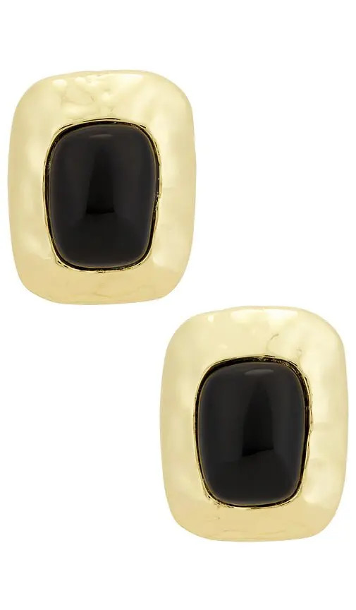 PETIT MOMENTS Giovana Earrings - Black & Gold