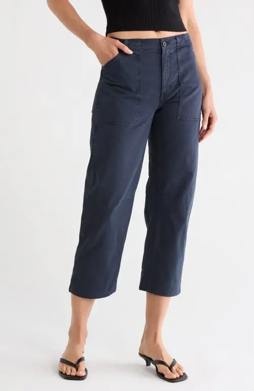 Madewell Darted Barrel Leg Trousers - Dark Navy