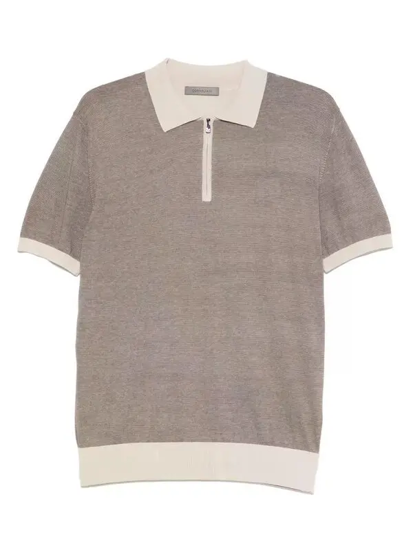 Corneliani Knitted Polo Shirt - Brown